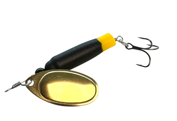 Kompakt Sort-Gul - Kompakt spinnere - KarlK Spinners - Handmade in Denmark